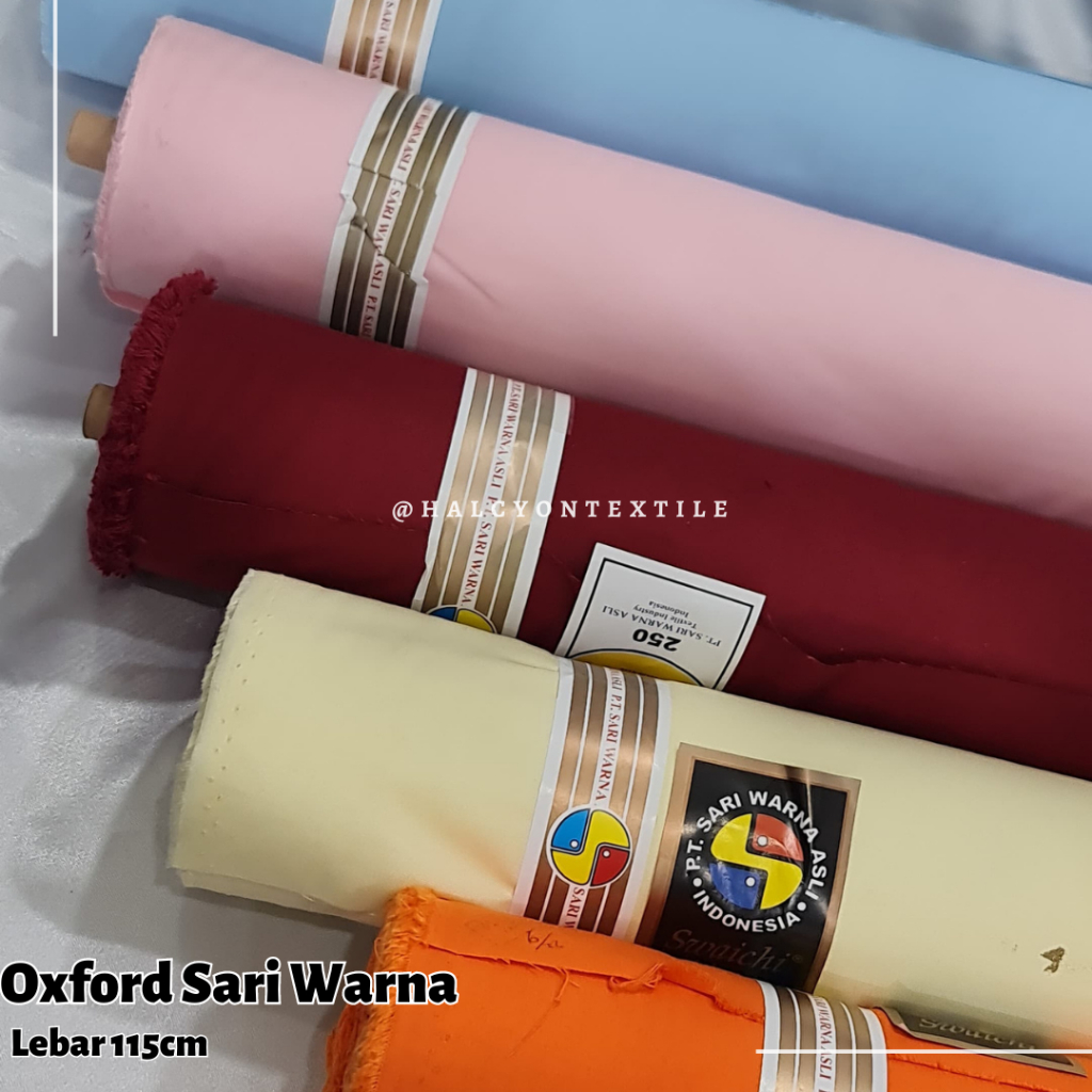 Kemeja ผ้า Oxford Sari สีเกรด Triple A ราคาครึ่งเมตรคุณภาพพรีเมี่ยม 115 ...
