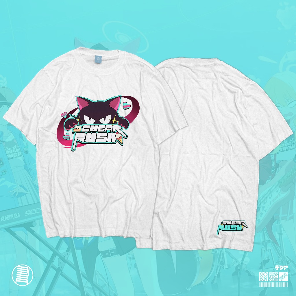 เสื้อยืด Sugar Rush Blue Archive คอสเพลย์ Yoshimi Kazusa Airi Natsu ...