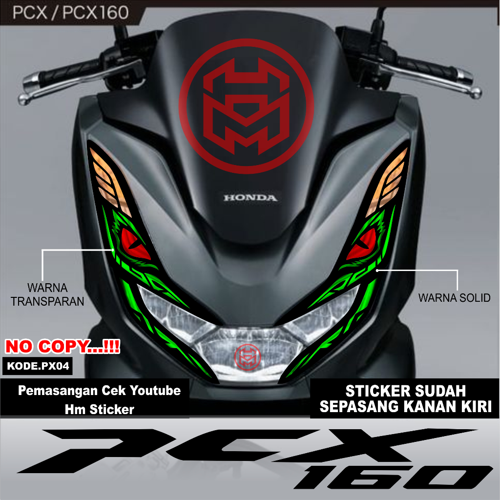 Pcx 160 สติ๊กเกอร์ไฟหน้าใหม่ PX05 | Shopee Thailand