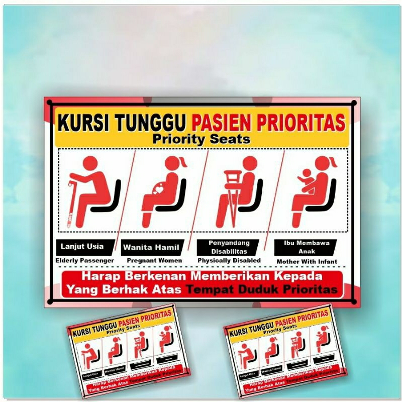 Priority Special Waiting Chair Sticker | Shopee Thailand