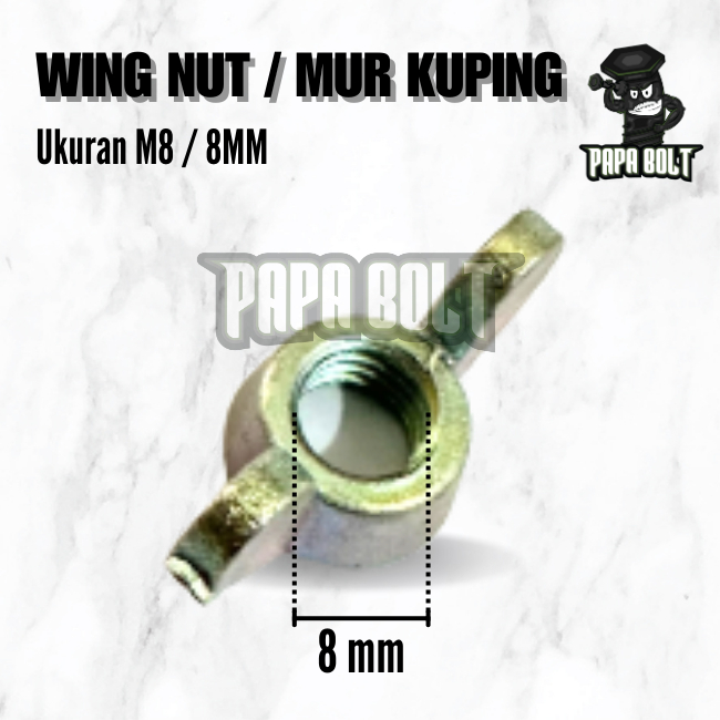 Wing Nut / M8 Ear Nut / น๊อตผีเสื้อ 8mm | Shopee Thailand