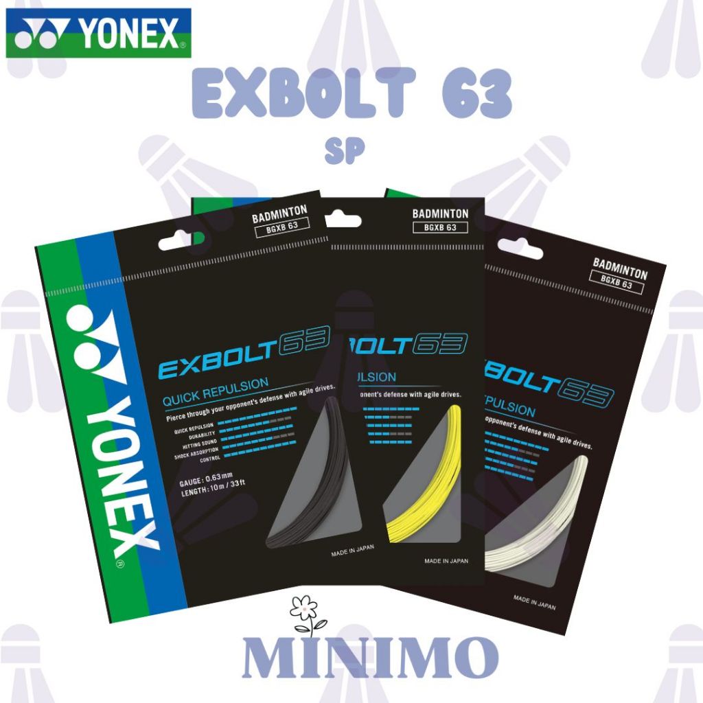 Yonex Exbolt 63 SP ไม ้ แบดมินตัน String 100 % Original | Shopee Thailand