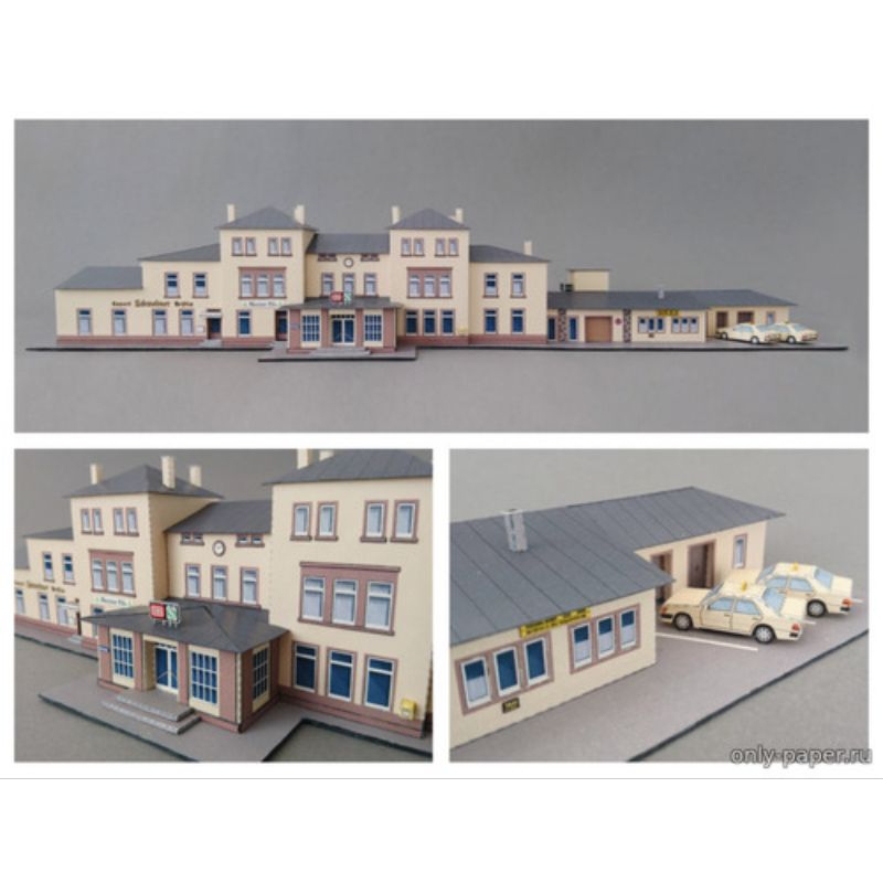 1:12 scale station diorama papercraft pattern sheet (OP-Ca4) | Shopee ...
