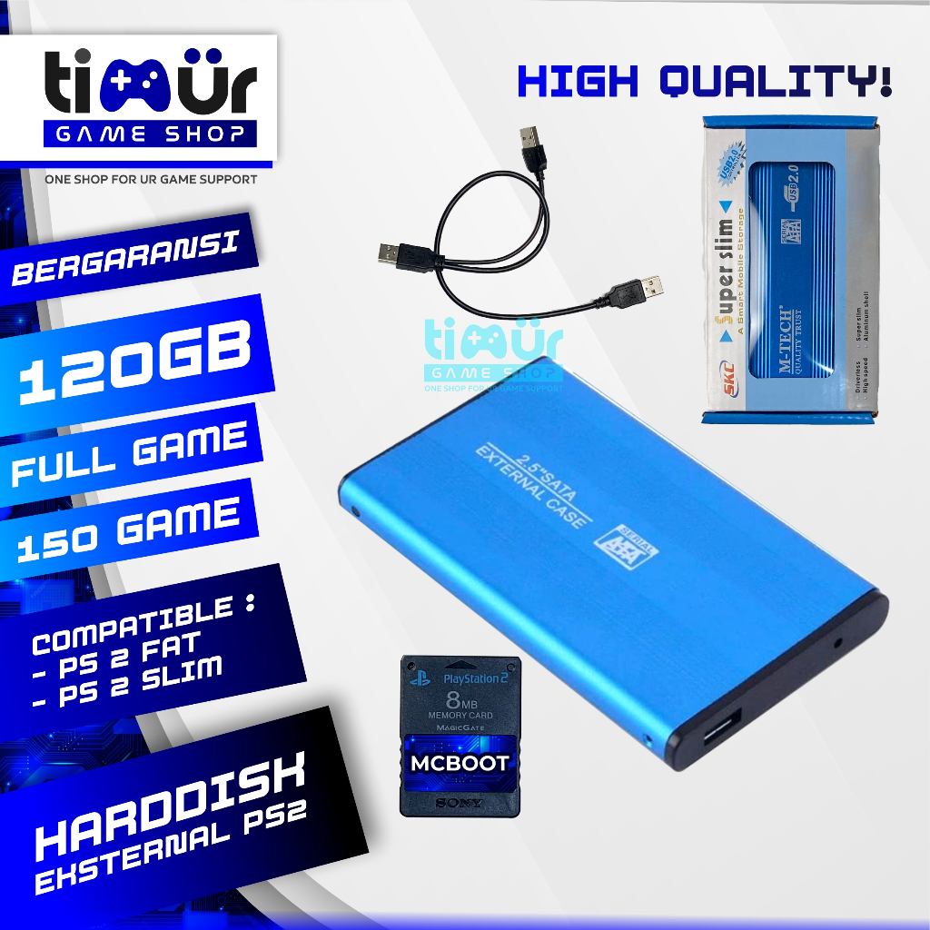 ฮาร์ดไดรฟ์ภายนอก PS2 รองรับ PS2 Fat Slim 120GB ทั้งหมด | Shopee Thailand