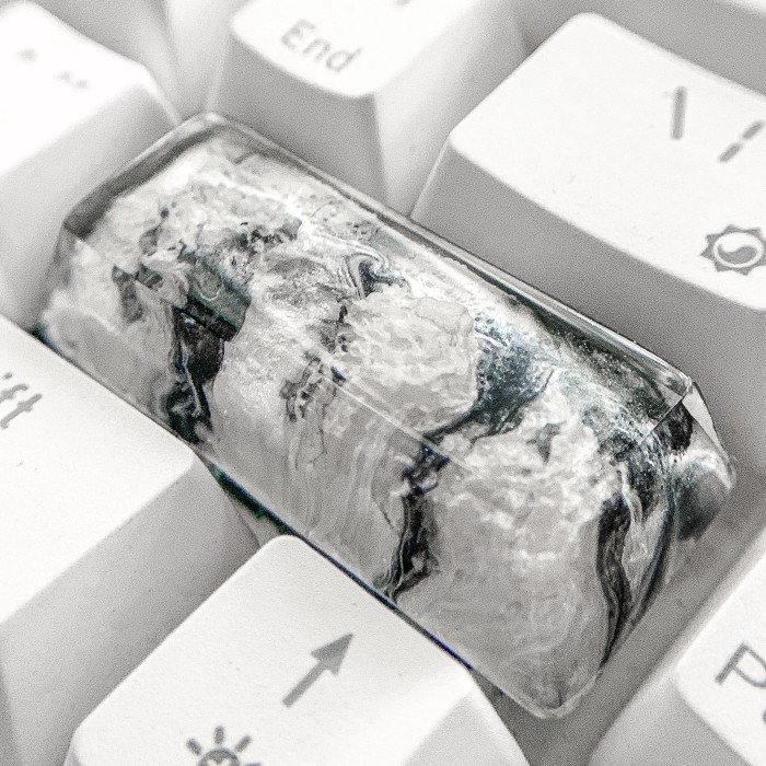 Snow - Artisan Keycaps Resin Mechanical Keyboard ใส่ 2.25U OEM R2 ...