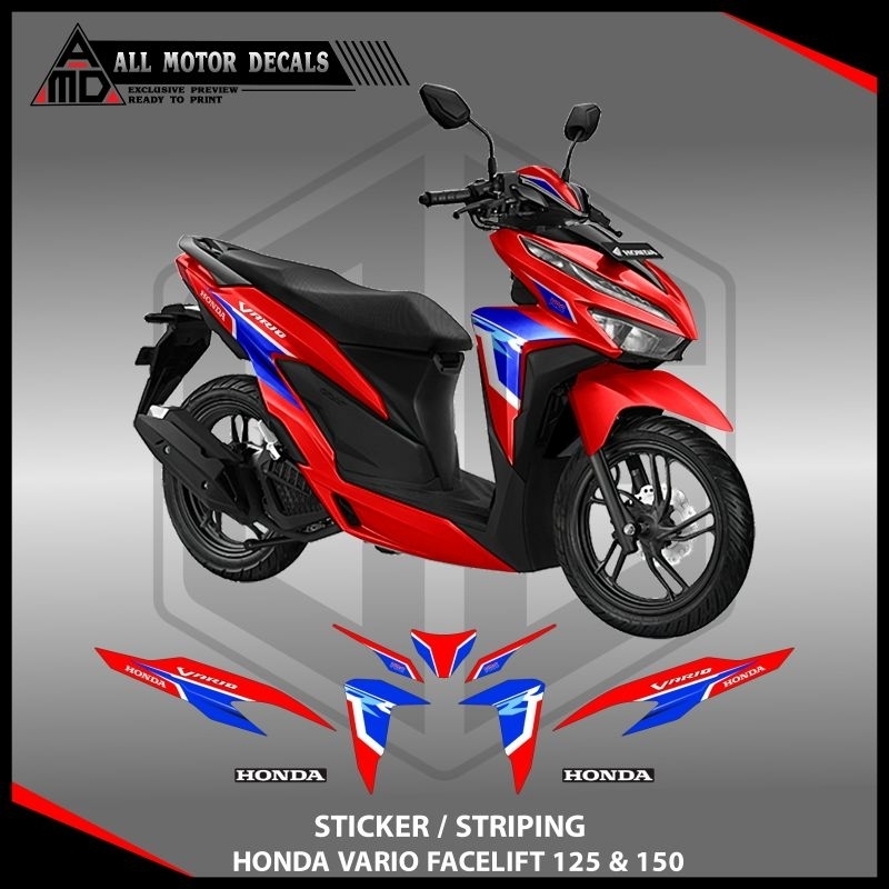Striping Honda Vario Facelift 125 และ 150 ปี 2018-2022 Livery Hrc Custom/Decal สติกเกอร ์ ใหม ่ ...