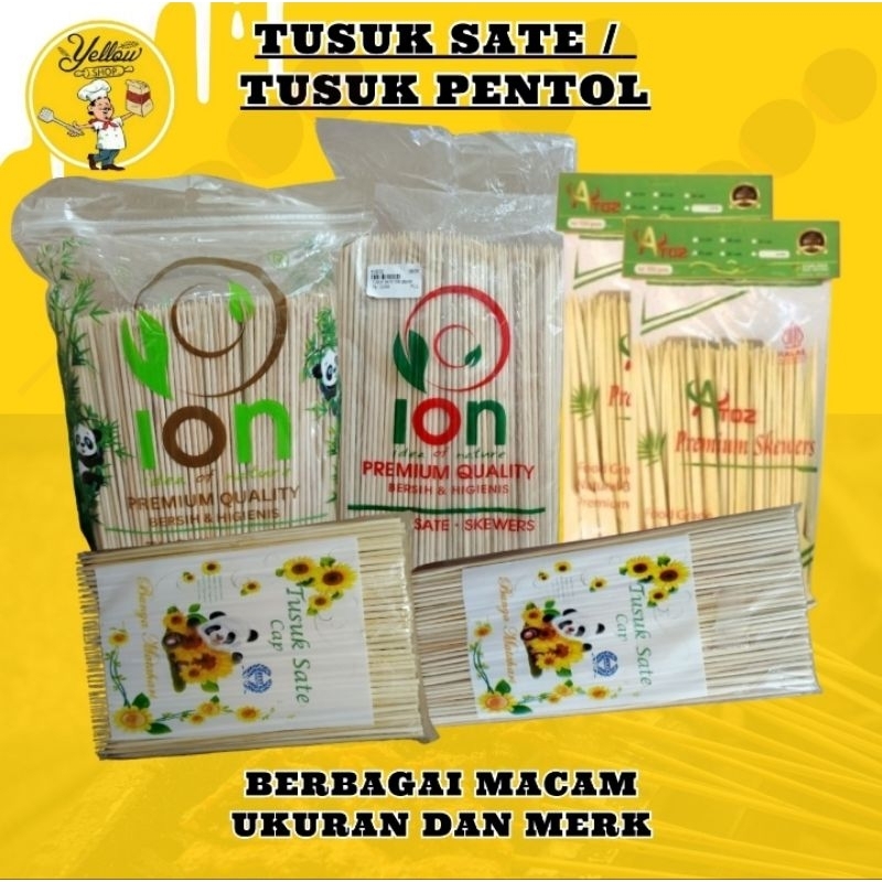 SATE STICK / PICKUP / CILOK | BAMBOO STICKS มีหลากหลายขนาด | Shopee ...