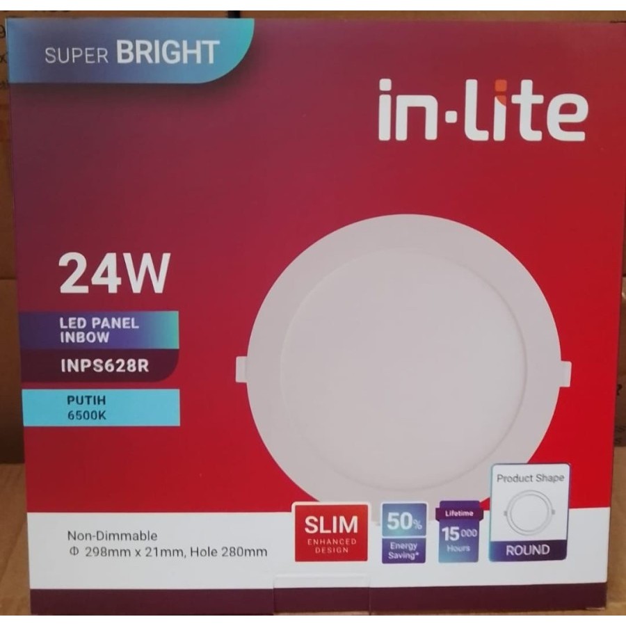 24 วัตต์ Round Inlite LED Panel Downlight/IN LITE INPS628R 24W | Shopee ...