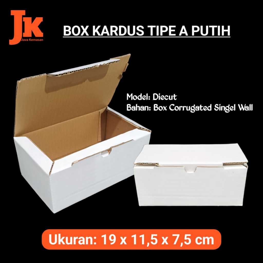 Putih WHITE CARDBOARD BOX CARTON CORRUGATED DIE CUT WHITE SMALL PLAIN ...