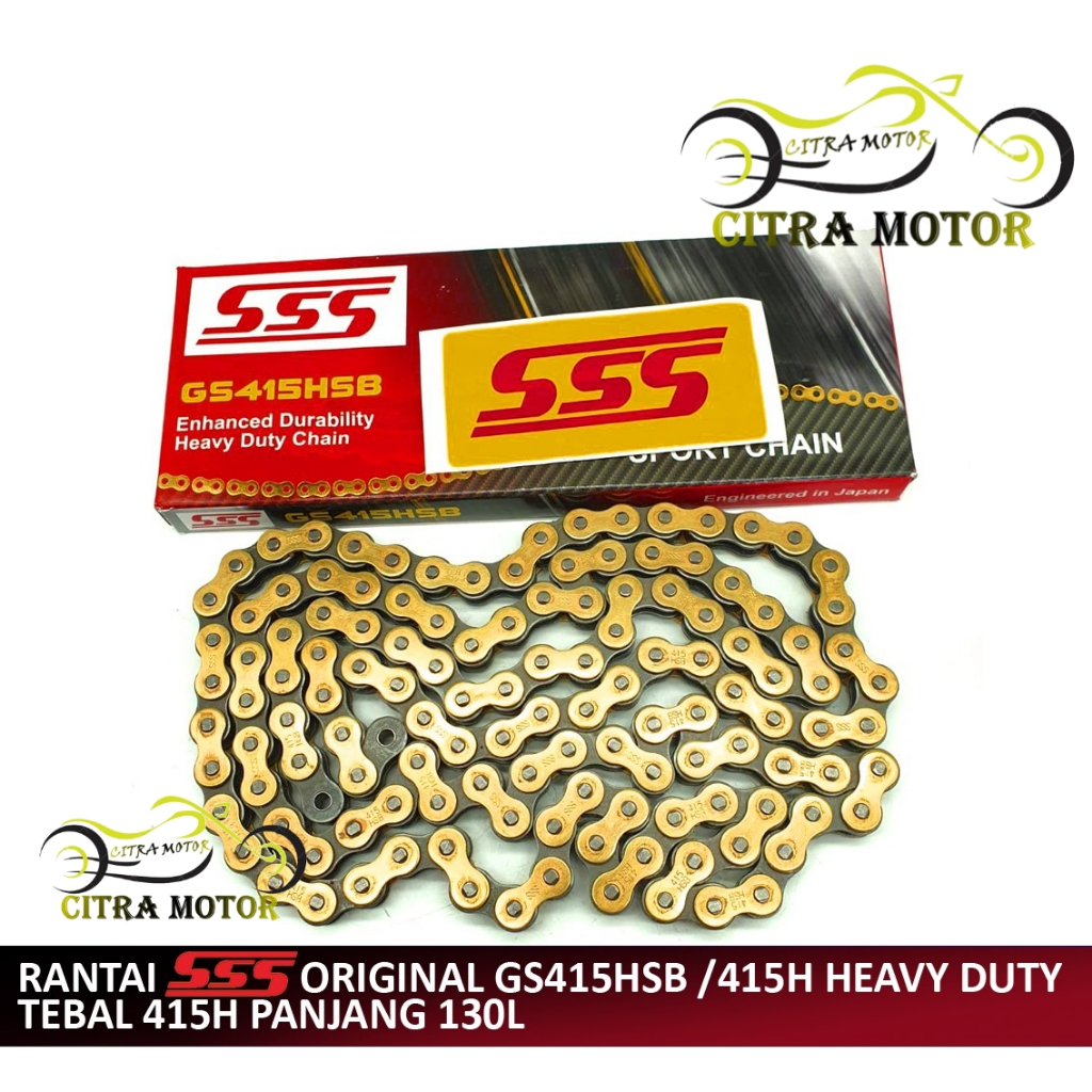 โซ่เดิม SSS 415 HSB GOLD GOLD 130 130L RONTE บางเดิมเกียร์ GIR GER ...