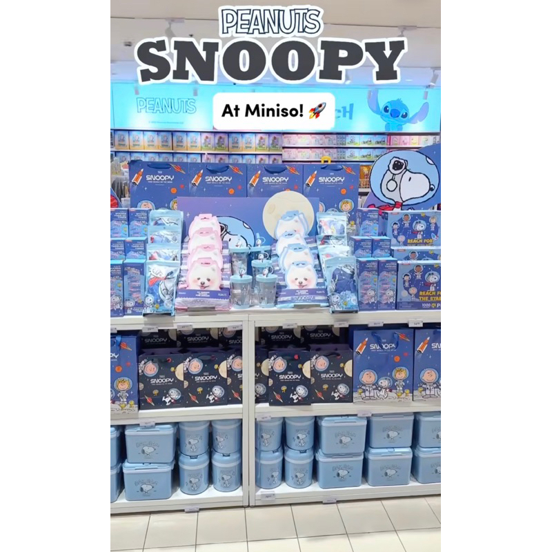 Miniso X SNOOPY PEANUTS BLUE EDITION TUMBLR ขวดน้ําดื่มกระเป๋าเป้สะพาย ...