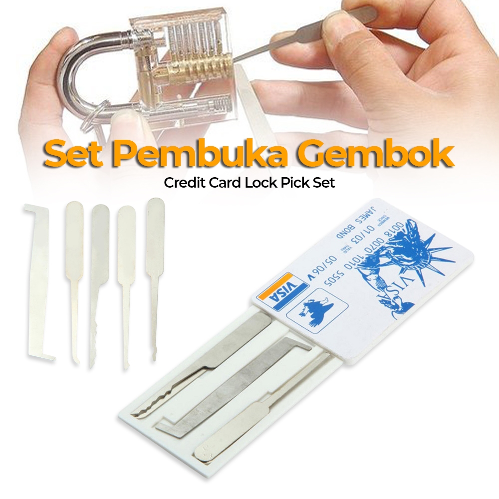 ชุดเปิดล็อค+credit Card size Lock Pick Set | Shopee Thailand