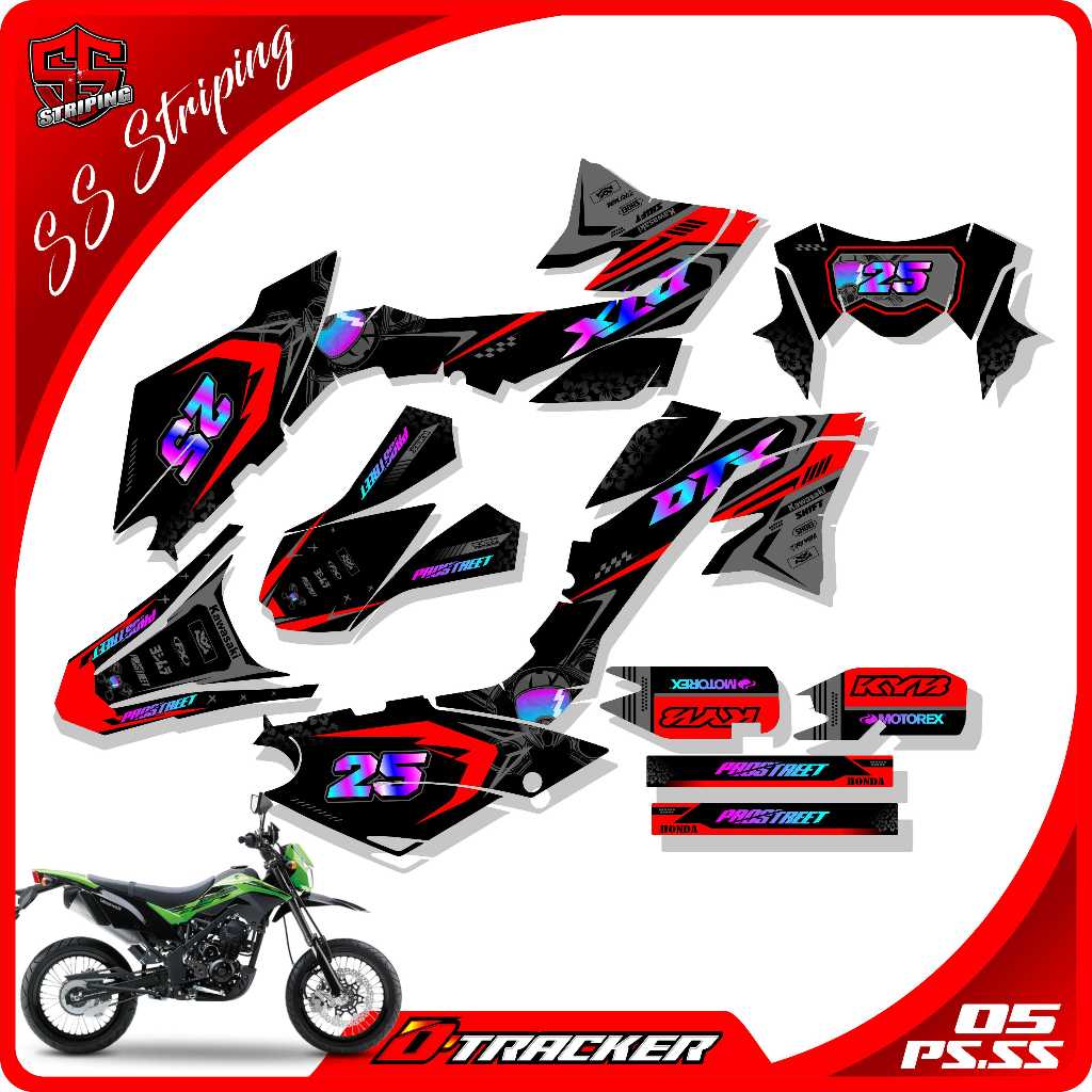 Decal Sticker Full Body Kawasaki Dtracker - สามารถเปลี่ยนชื่อของคุณด้วย ...