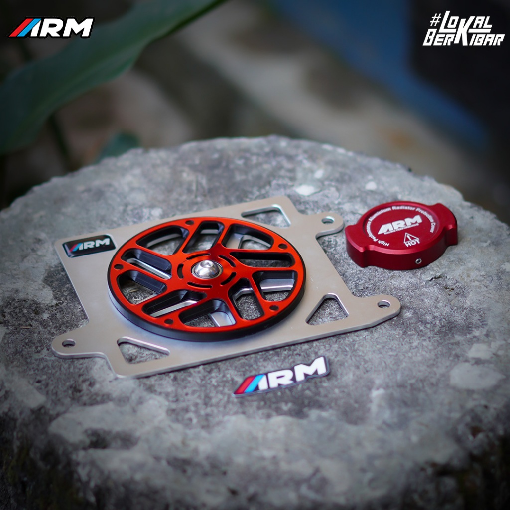 Spiner RADIATOR COVER PACKAGE 3D ARM TYPE CAKRA + หมวกหม้อน้ํา | Shopee ...