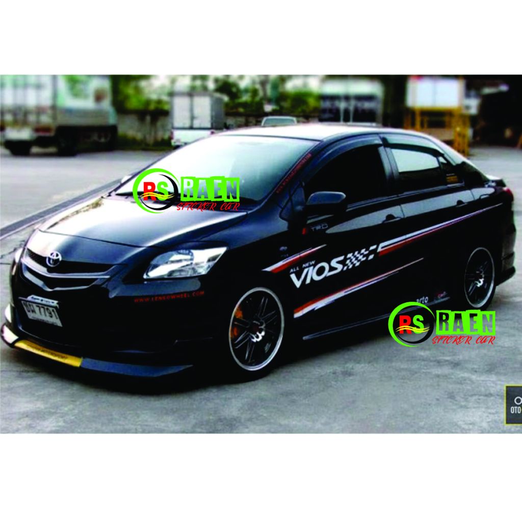 สติ๊กเกอร์ตัดสติ๊กเกอร์รถยนต์ toyota vios Car Side body sticker vios ...