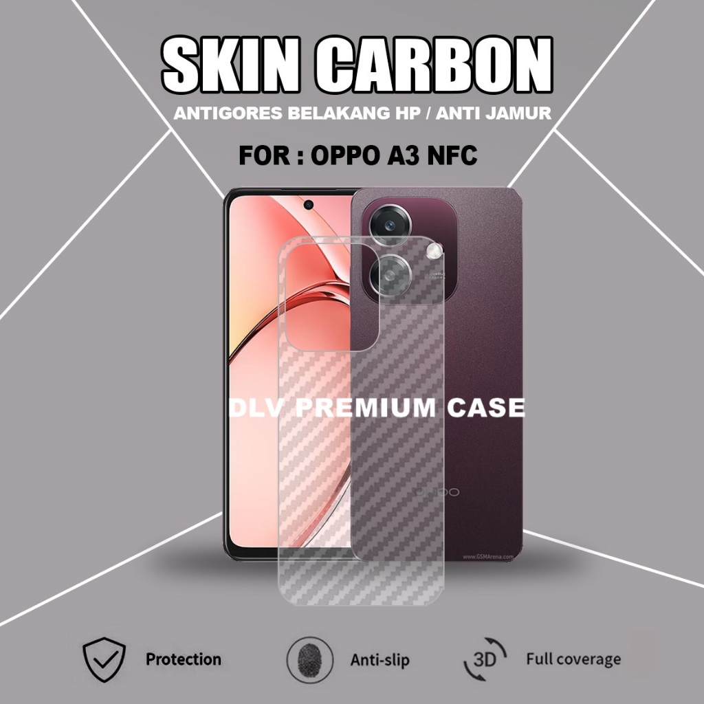 OPPO A3 NFC SKIN CARBON TRANSPARKENT ANTI-SCRATCH BACK OPPO A3 NFC SC01 ...