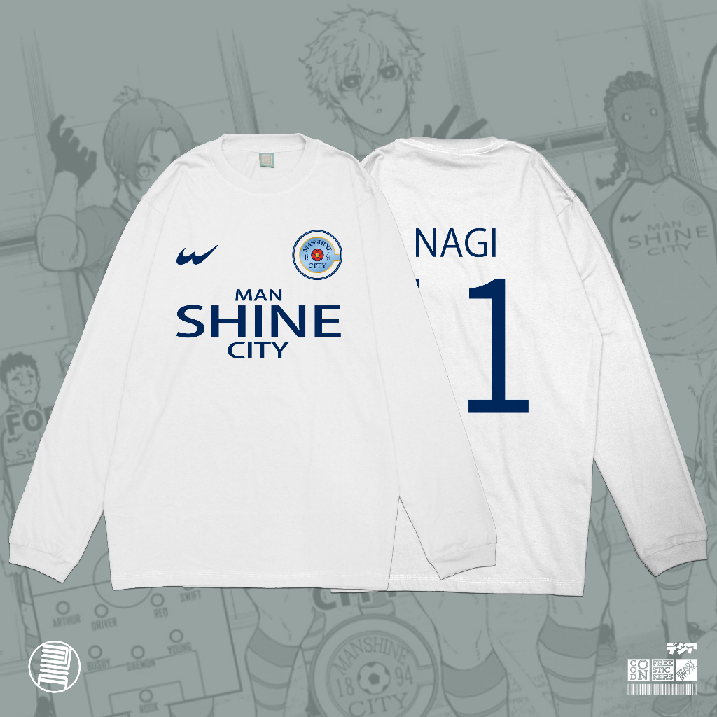 Longsleeve Manshine Man Shine City Nagi Chigiri Blue Lock Jersey อะนิเ ...