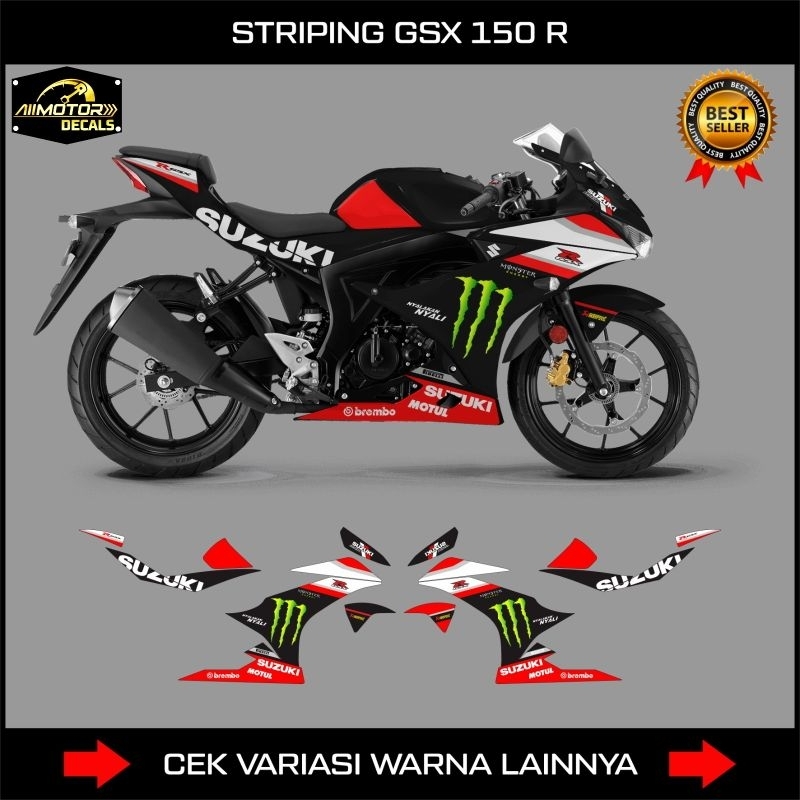 Suzuki GSX R150 GRAFIS ME STRIPING / สติ๊กเกอร์มอเตอร์ไซค์ DECAL GSX ...