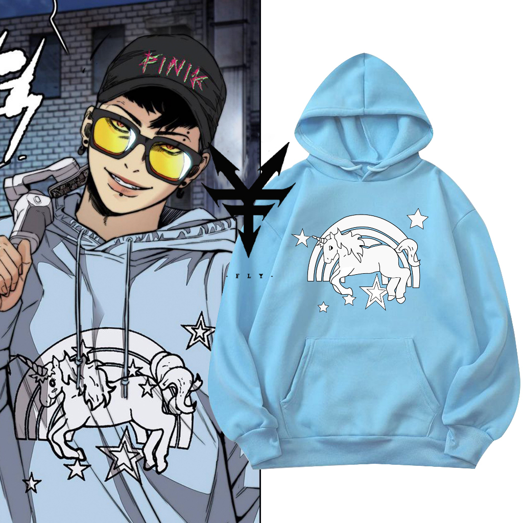 Wooin Wind Breaker เสื้อแจ็คเก็ตมีฮู้ดยูนิคอร์นการ์ตูนชุดเกาหลี ...