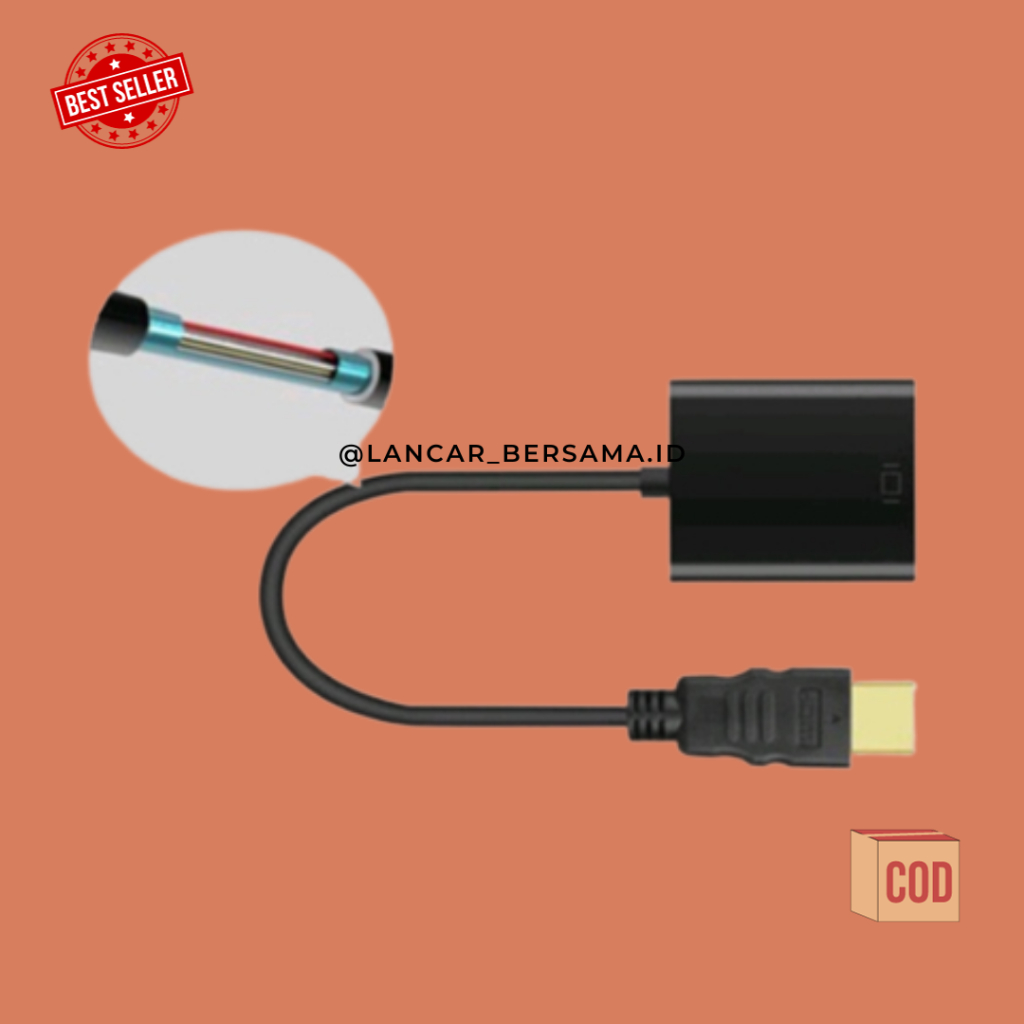 CONVERTOR HDMI TO VGA PER AUDIO/HDMI เป็น VGA พร้อมอะแดปเตอร์ภายนอก ...