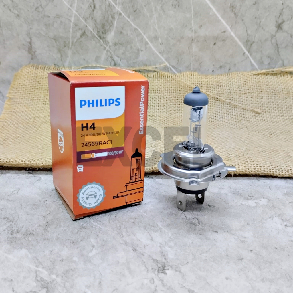 Philips HALOGEN โคมไฟหลอดไฟ H4 24V 100/90-12W P43t-38 - BOLHAM | Shopee Thailand