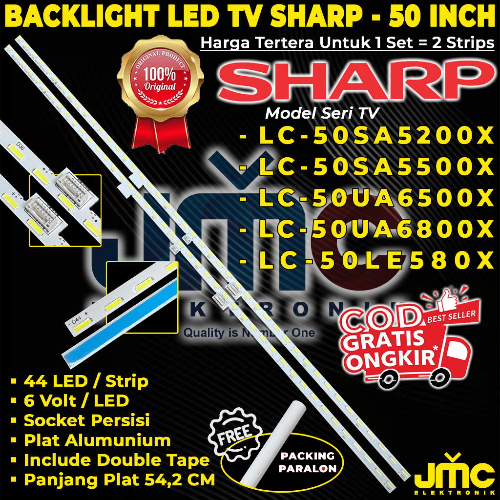 SHARP ไฟแบ็คไลท์ทีวี 50 นิ้ว LC-50SA5200X 50SA5500X 50UA6500X 50UA6800X ...