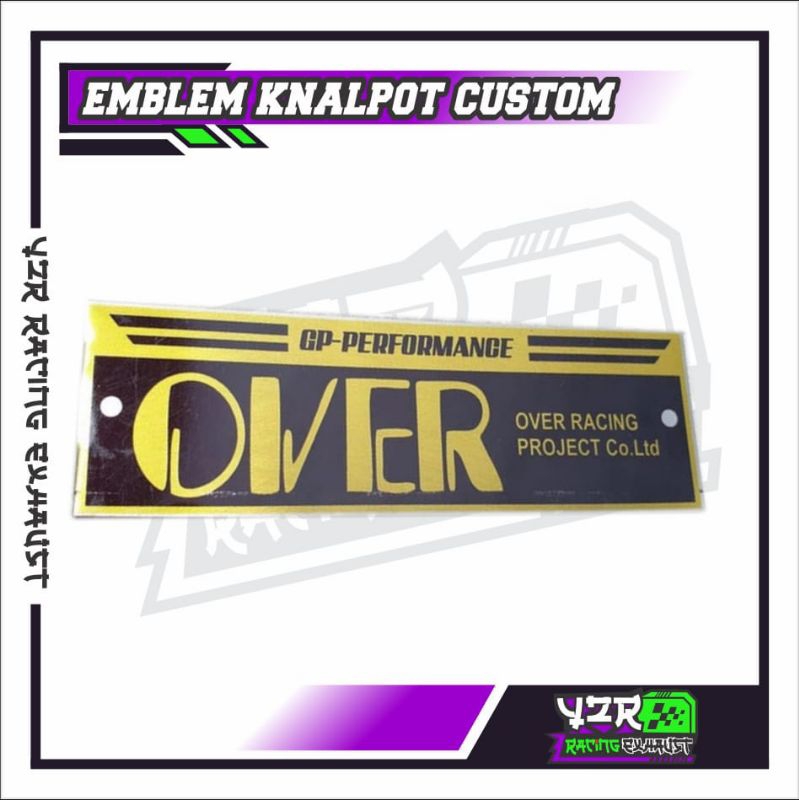 Over RACING สีดํา ยี่ห้อ RACING ท่อไอเสีย EMBLEM | Shopee Thailand
