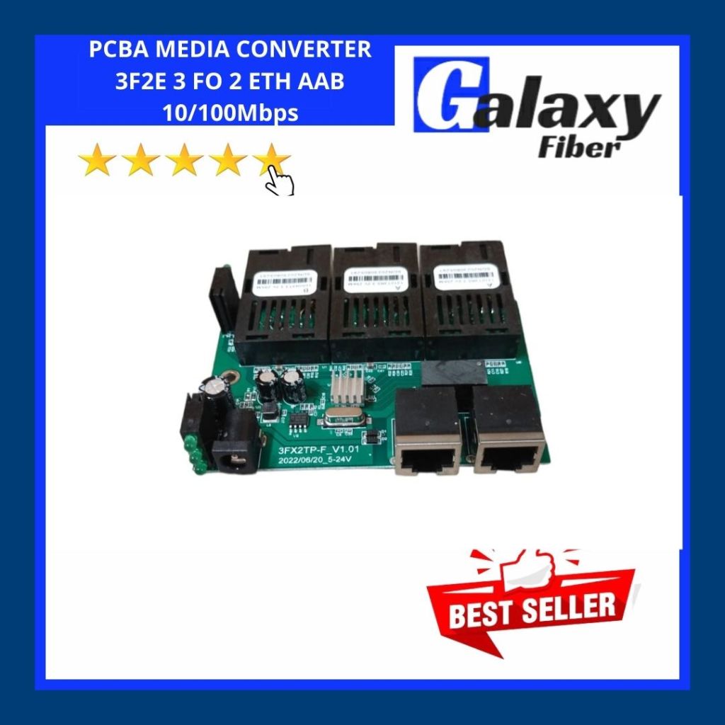 ตัวแปลง Pcba MEDIA 3F2E 3 FO 2eth AAB 10 100Mbps PCB POE เท่านั้น ...
