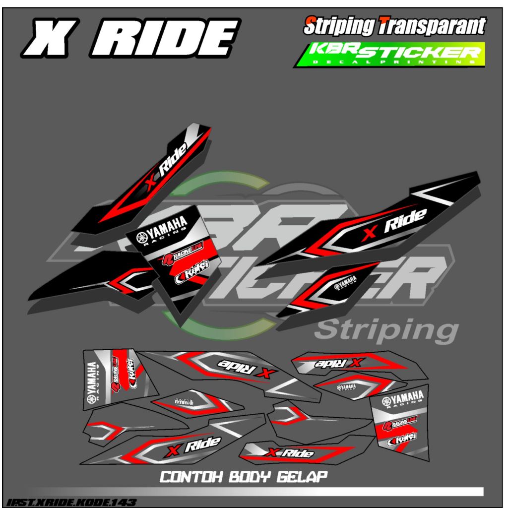 X RIDE YAMAHA X RIDE สติ๊กเกอร์แถบรถจักรยานยนต์ - สติ๊กเกอร์รายการ ...