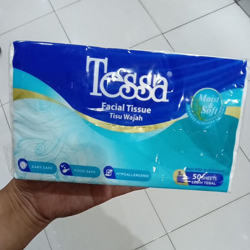 Mahbubah - Tessa Moist & กระดาษเช็ดหน้าเนื้อนุ่ม 1 x 50 แผ่น 3 ชั้น TP ...