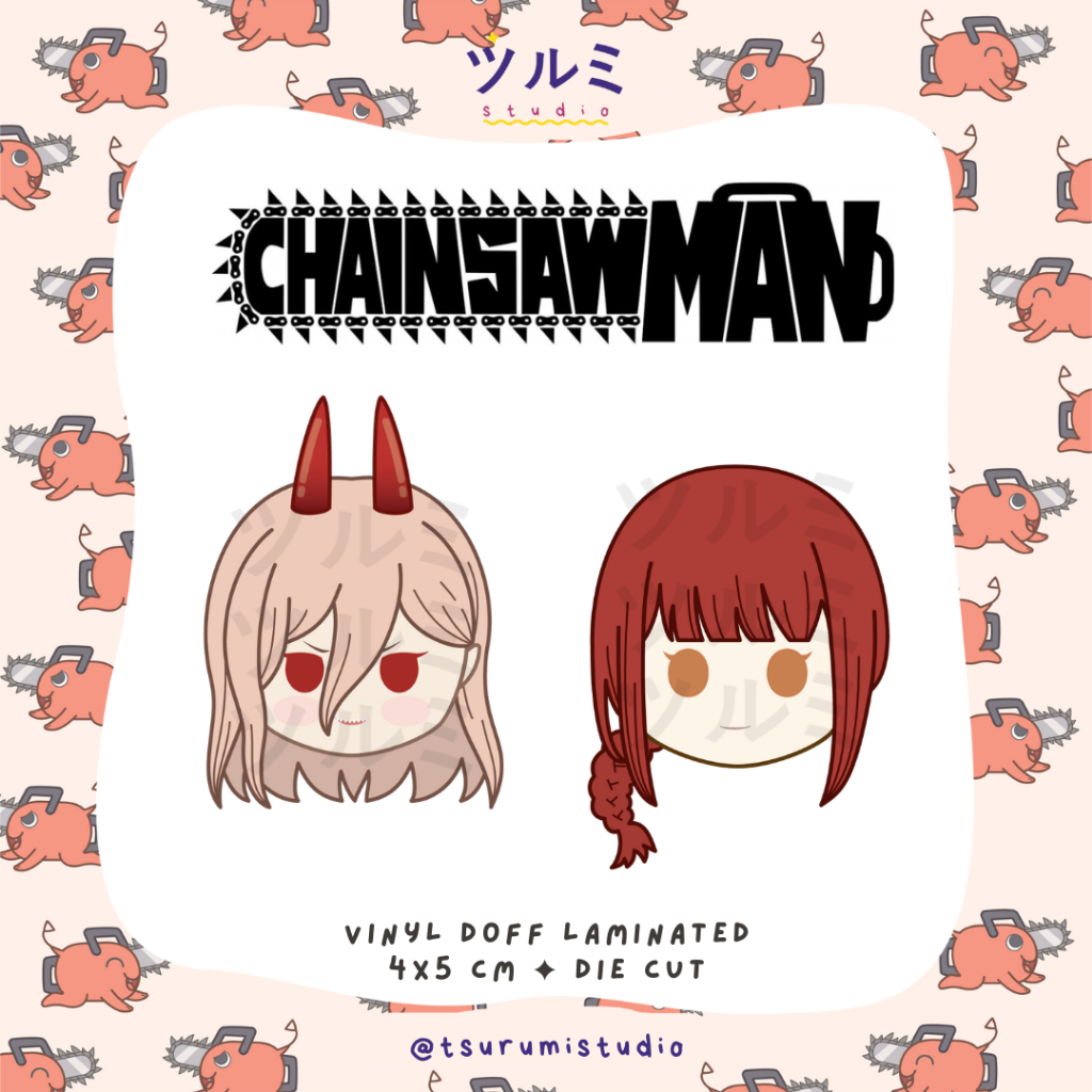 Chainsaw Man Character Peeking Sticker / Peeking Sticker Power & Makima ...