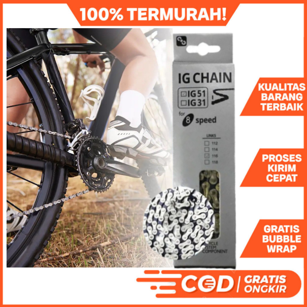 โซ่จักรยาน Shimano IG51 7-8 Speed Chain 116 Link จักรยานพับ MTB ...