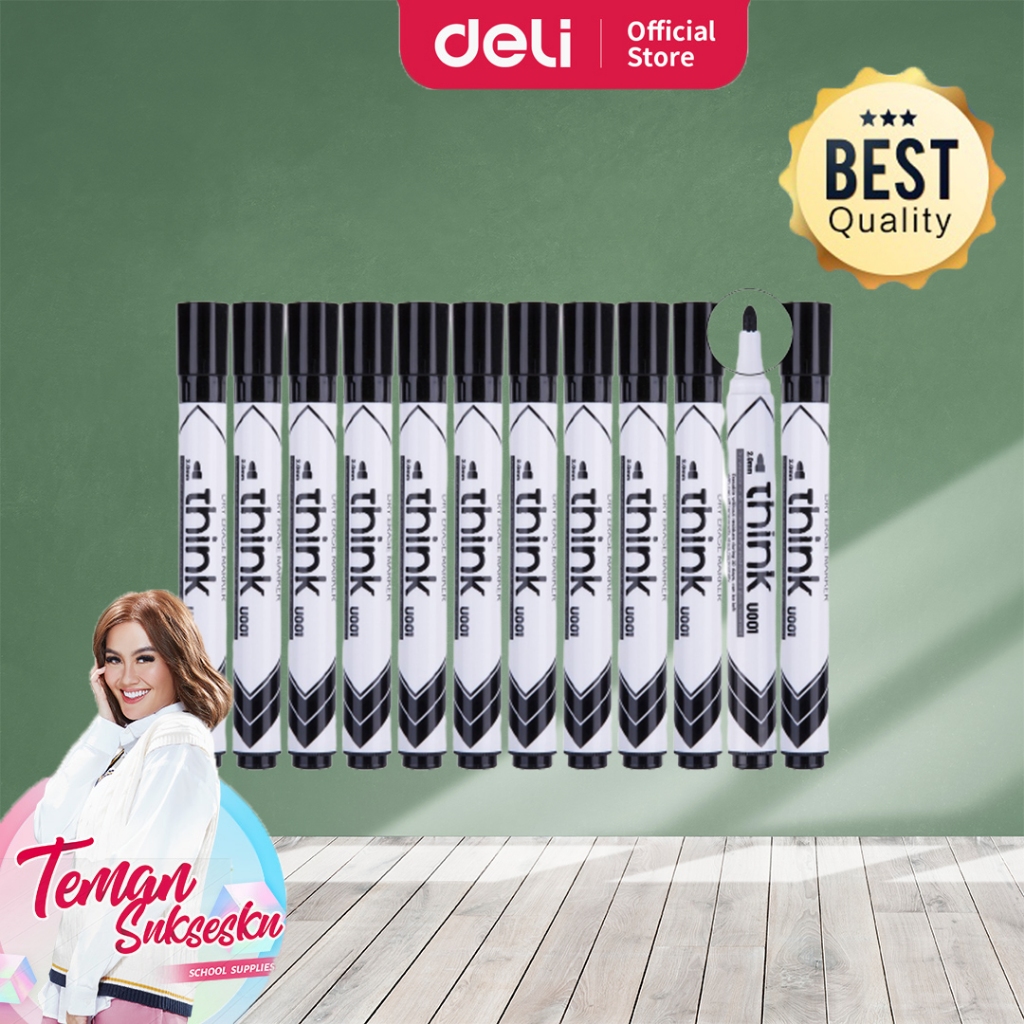 Putih Deli Think ไวท์บอร์ด ยางลบ มาร์กเกอร์ ไวท์บอร์ด - EU001 | Shopee ...