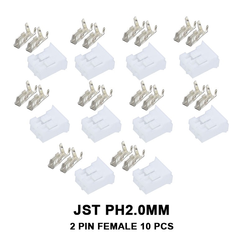 EELIC MOK-PIN บรรจุขั้วต่อ Jst PH-2.0 10 ตัว มีให้เลือกประเภท ขั้วต่อ Male, Female, L และมี 2pin ...