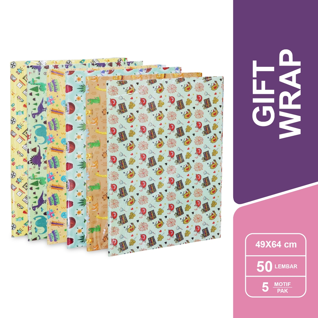 Sidu กระดาษของขวัญมันวาว 1 แพ็ก 50 แผ่น - SDU GW AP | Shopee Thailand