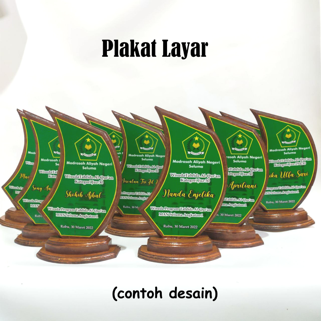 Kayu LAYAR CUSTOM WOODEN PLAQUES/SCREEN WOODEN PLAQUES/CUSTOM WOODEN ...