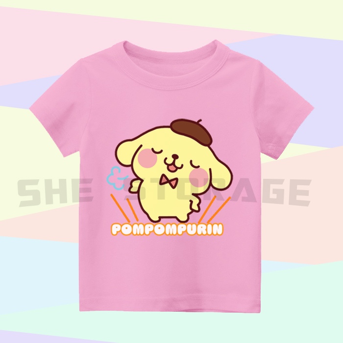 SANRIO เสื้อยืด พิมพ์ลาย Pompompurin FAMILY คุณภาพดี สําหรับเด็ก ...