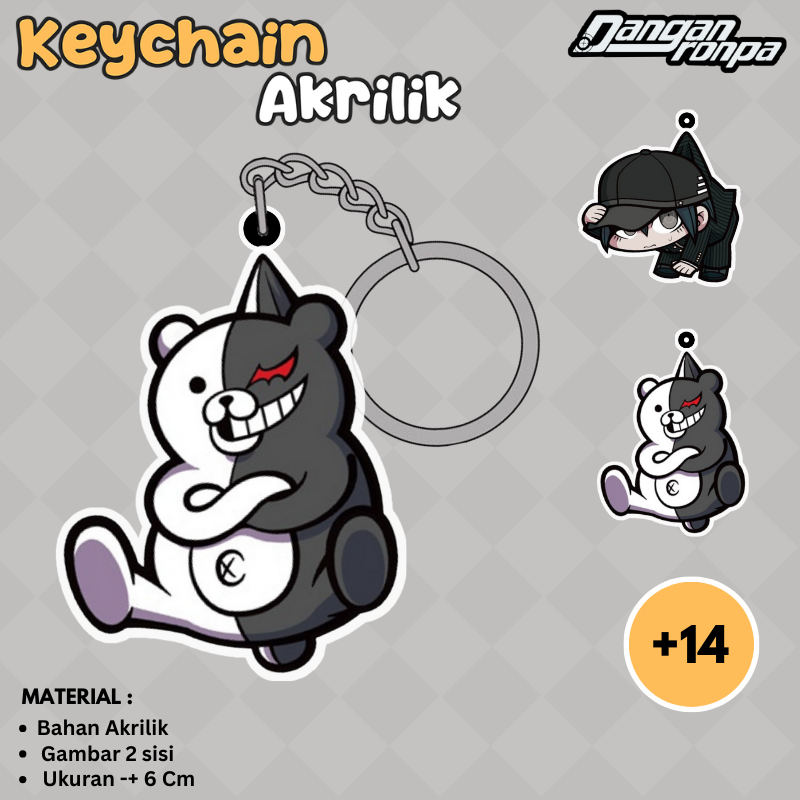 [Danganronpa ] พวงกุญแจและสายรัด hp อะคริลิค Monokuma รุ ่ นอะนิเมะตัว ...