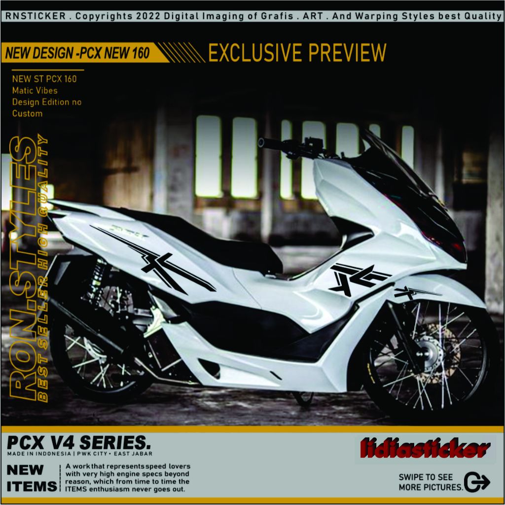 Striping PCX 160 Variations 001 สติ๊กเกอร์ตัด | Shopee Thailand