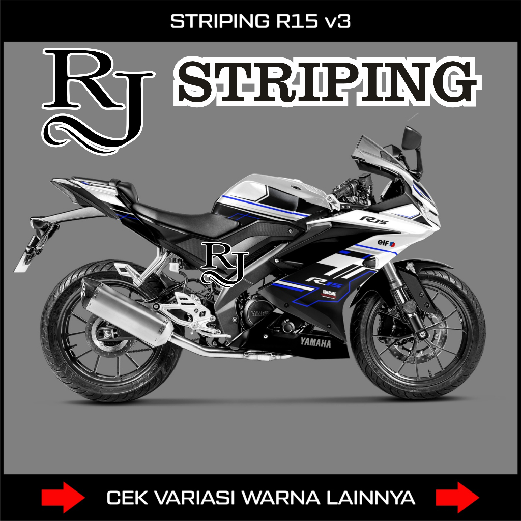 สติ๊กเกอร์ STRIPING R15V3 EDITION MOTO 3 / DECAL MOTOR R15 V3 ...