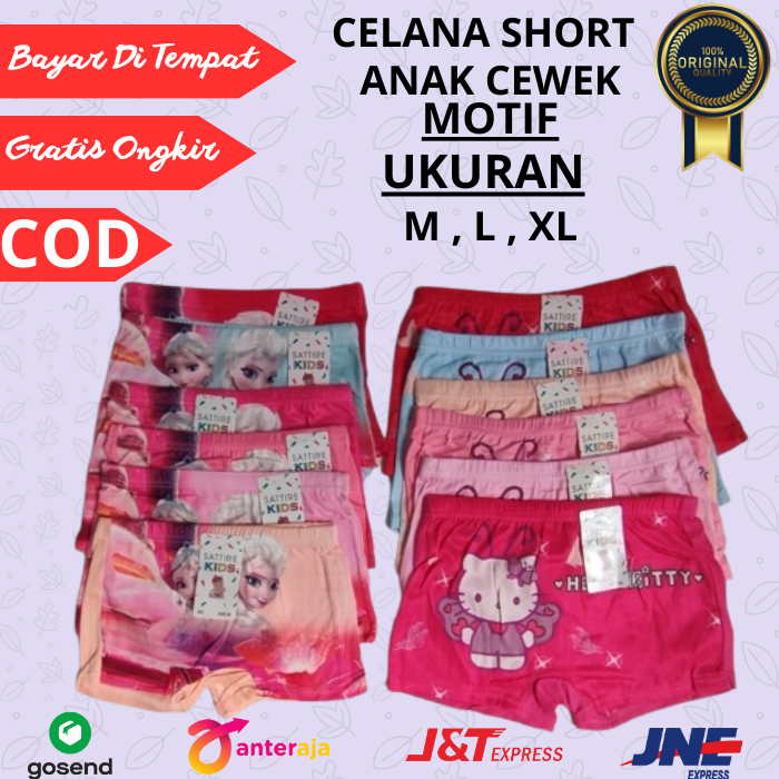 Girls& 39; BOXER PANTS MOTIF 6 PCS /12 PCS GIRLS& 39; CD HELLO KITTY ...