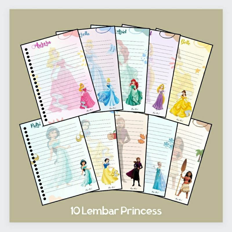 !!️ ตอนที่ 1 PRINCESS MOTIF !!️ เนื้อหาไส้ใบหลวม 5/10 แผ่นพร้อม Disney ...