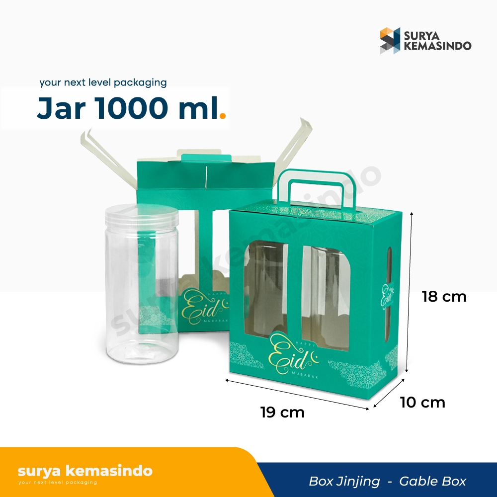 Box Jar Premium 1000 ml บรรจุ 2 ขวดกลม (19x10x18) | Shopee Thailand