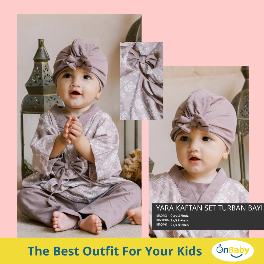 Dialogue Baby Yara Kaftan ผ้าโพกหัว ชุดเสื้อคลุมเด็ก 0-12 เดือน ...