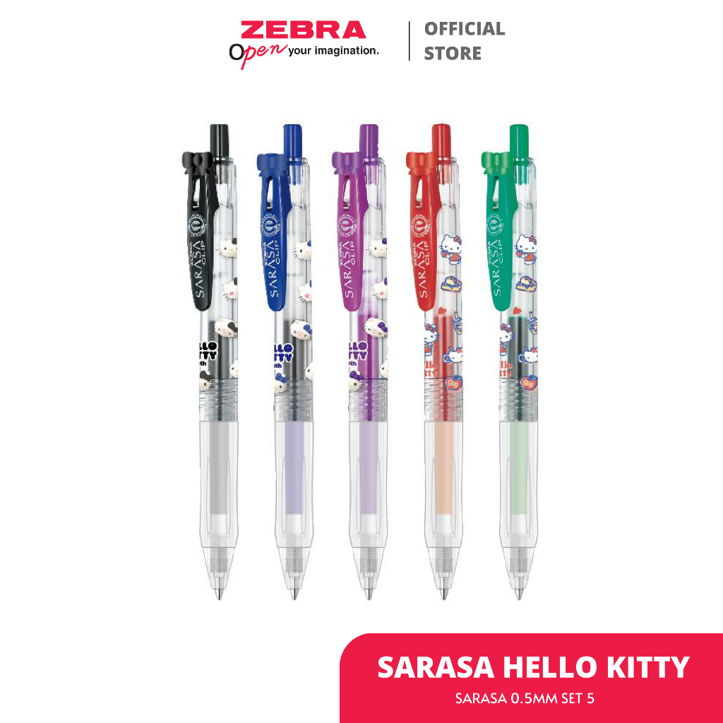 Zebra Sarasa Clip Pen Gel 0.5mm Hello Kitty Series Gel Pen Limited ...