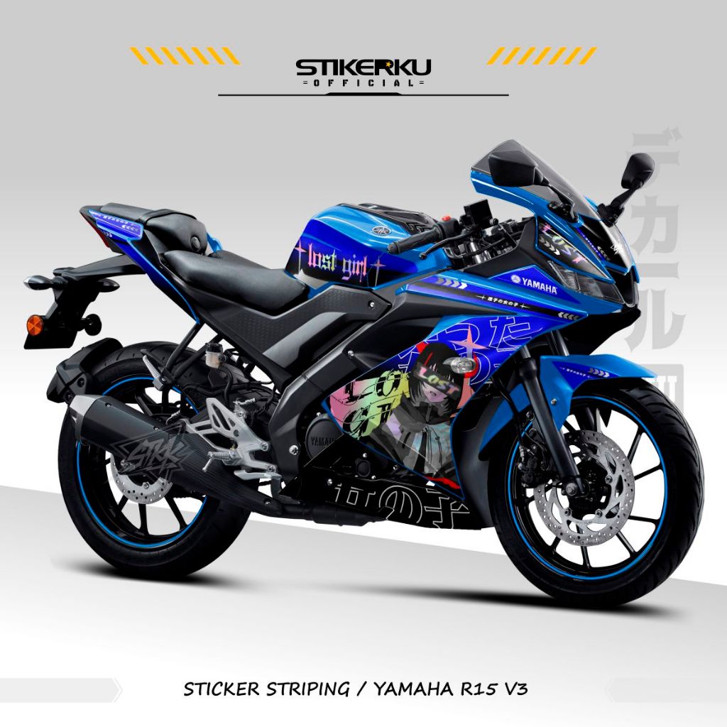 Striping STICKER / YAMAHA R15V3 / MOTIF 040 / SEMIFULL / สติ๊กเกอร์ ...
