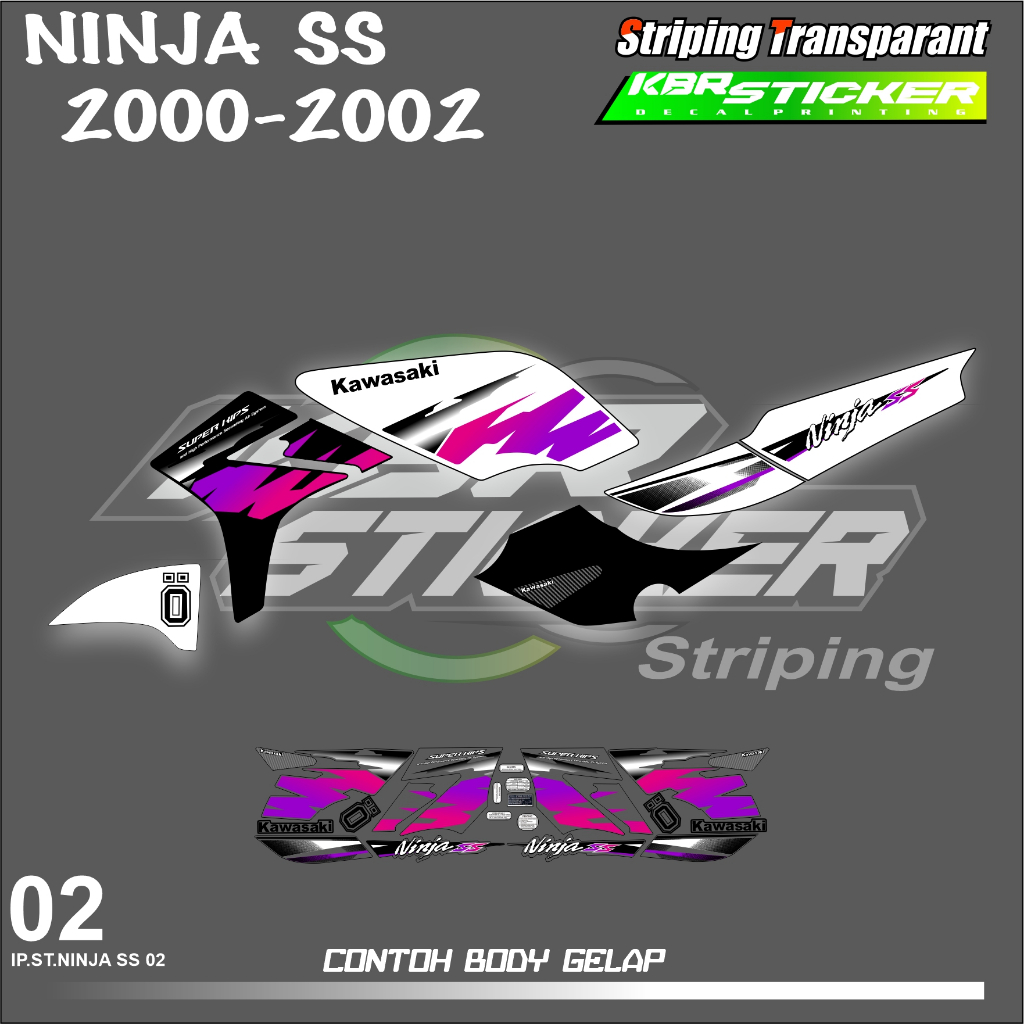 NINJA SS 2000 - 2002 ORIGINAL KAWASAKI MOTORCYCLE STRIPING NINJA SS ...