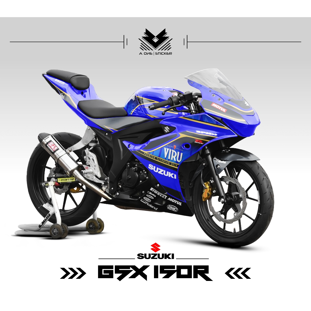 Striping SUZUKI GSX R150 SEMIFULL / MOTIF 7 / สติ๊กเกอร์ / สต็อก DECAL ...