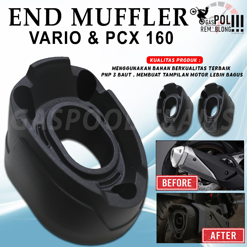 END MUFFLER FUNNEL EXHAUST VARIO 160 ABS CBS PCX 160 V160 PCX160 ...