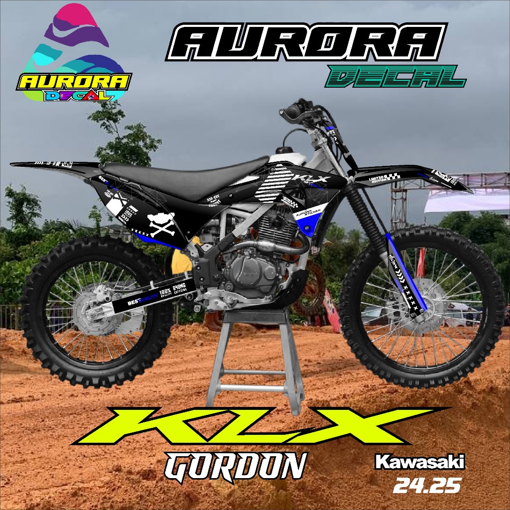 ใหม่ สติกเกอร์ KLX GORDON DECAL STICKER KLX GORDON BODY CRF BODY GORDON ...